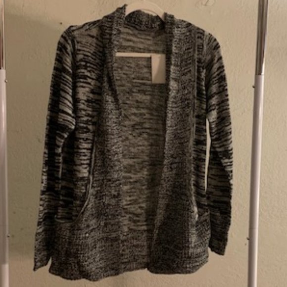 jason maxwell | Sweaters | Jason Maxwell Womens Variegated Gray Pockets ...
